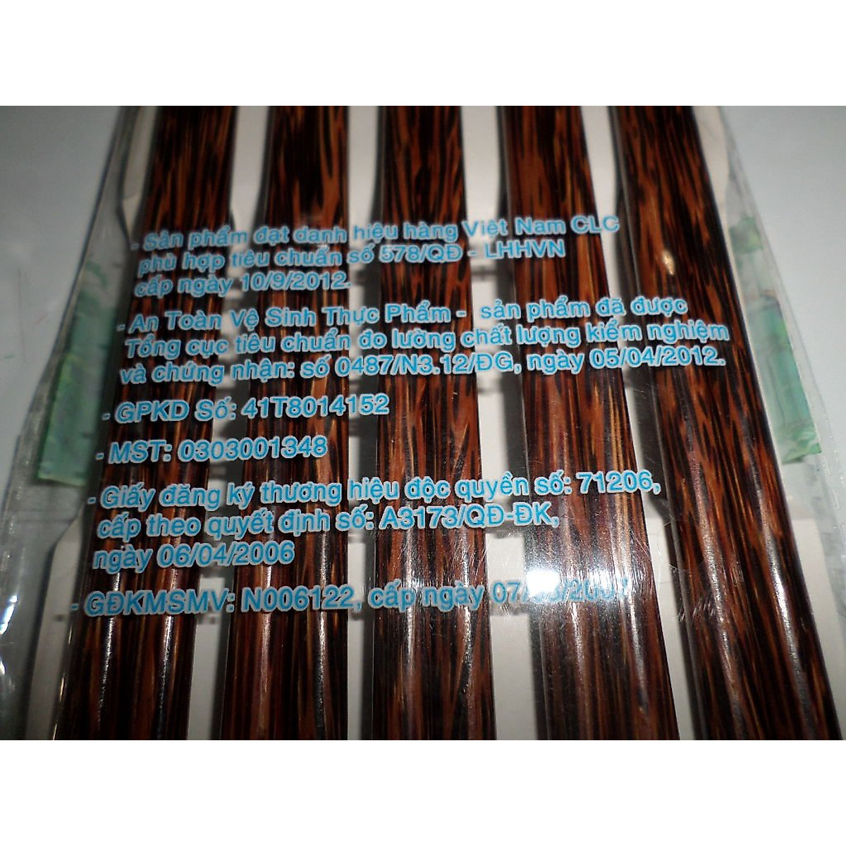 Truong Son set of 10 pair Vietnamese coconut wood chopsticks total of 20 peices