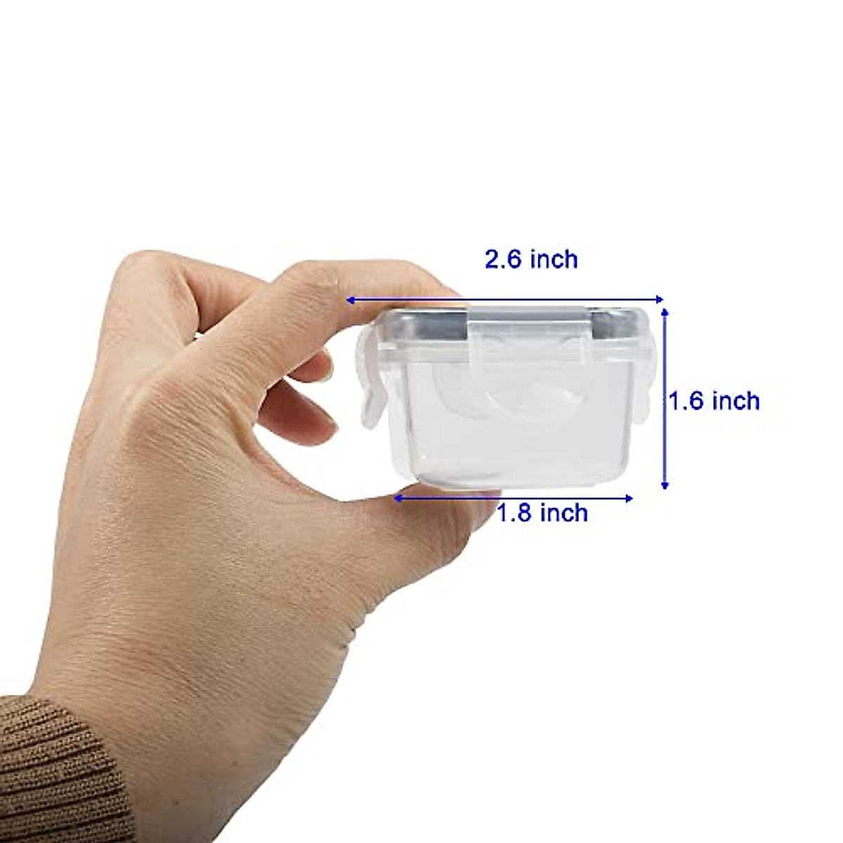 Amytalk Mini Salad Dressing Containers Reusable Plastic Sauce Containers Small Sauce Condiment Cups with Lid for Lunch Box Picnic Travel (Black)