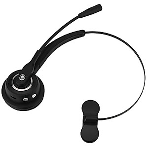 Bluetooth Business Headset with Mic, 12 Hours, Noise Cancelling, Comfortable Wearing, Lightweight for Call Center, Computer, Telephone, Desktop Box