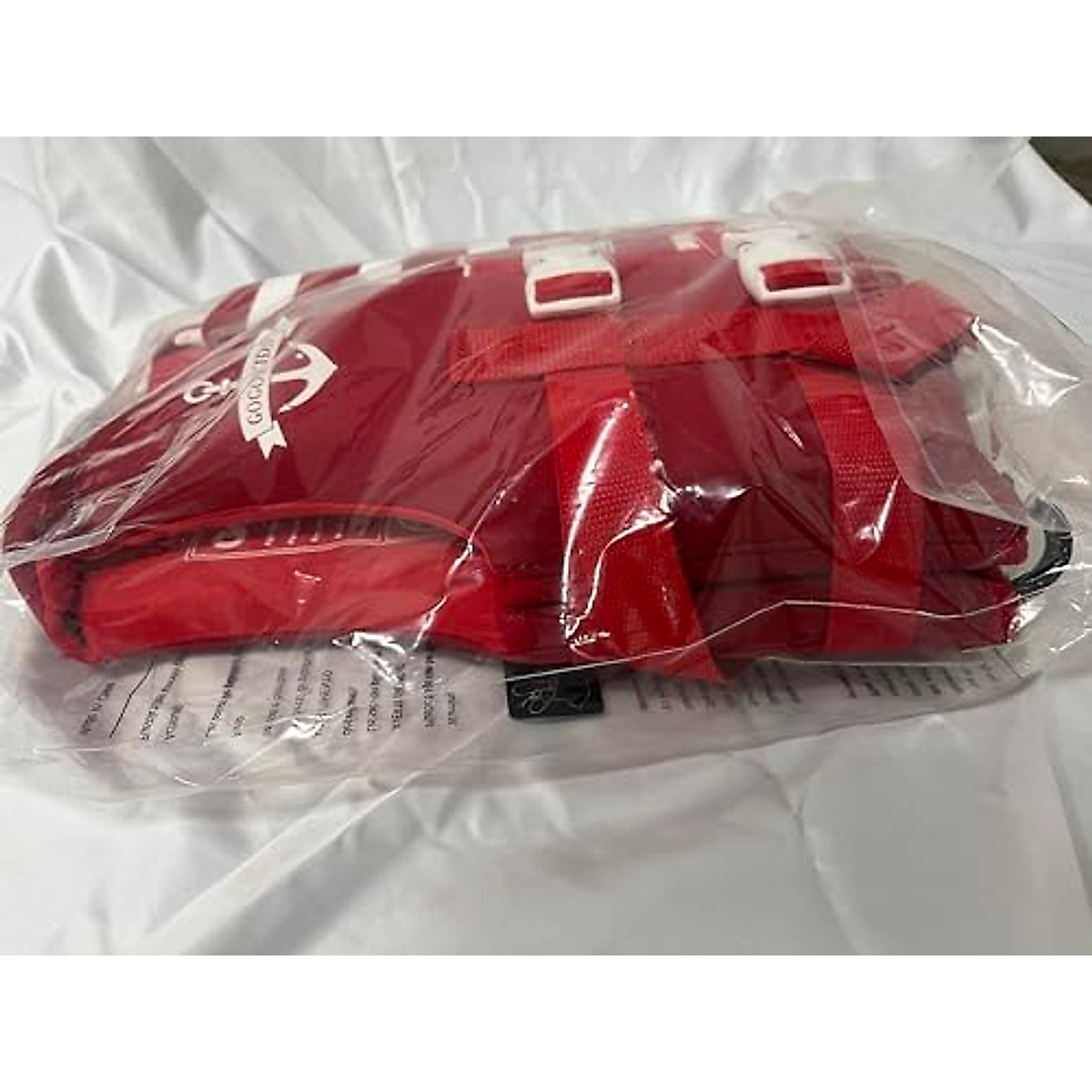 Toddler Swim Vest Floaties for Kids with Adjustable Safety Strap for Learn to Swim Children, Stripes Red S Age 1-3