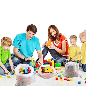 Cotiny 30 Pack Toy Mesh Storage Bags Washable Reusable Organization Produce Bag Organizer Pouches for Playroom Organization Baby Bathtub Toys Game Pieces, 3 Size