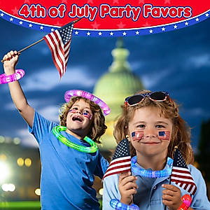 24 Pcs Glow Sticks Party Favors for Kids,Light Up Tubes Fidget Toys,Glow in The Dark Party Supplies Camping Toys, LED Bracelet Necklace Christmas Goodie Bag Stuffers Birthday Return Gifts