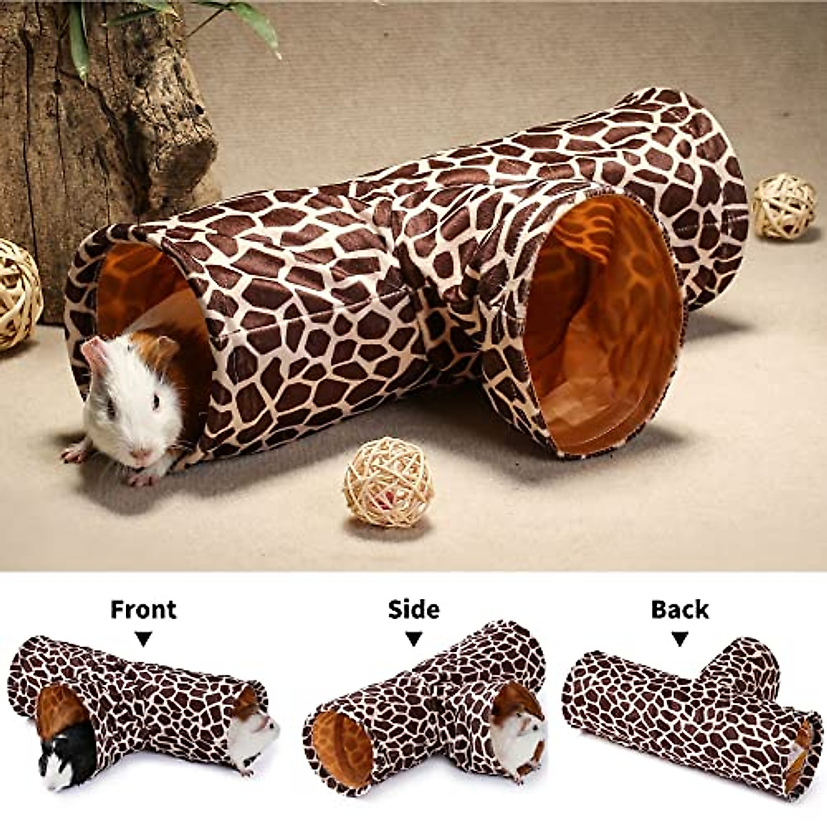 JanYoo Smal Pet Tunnel Guinea Pig Toys Ferret Play Tunnels Tubes for Rabbits Hedgehog Rat Chinchillas