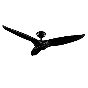 Morpheus III Smart Indoor and Outdoor 3-Blade Ceiling Fan 60in Automotive Silver with 3000K LED Light Kit and Remote Control works with Alexa, Google Assistant, Samsung Things, and iOS or Android App