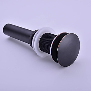 HANEBATH Pop-up Drain with Strainer Basket, Bathroom Sink Drain Assembly Less Overflow, Oil Rubbed Bronze