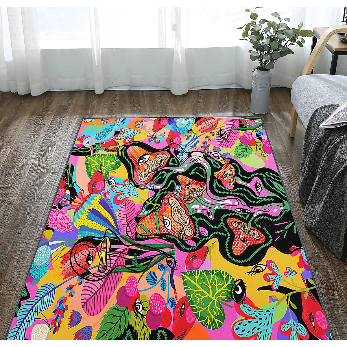 Somiso Area Rug Aesthetic Yoga Constellation Decor Rugs Floor mat Carpet Non Slip Durable Rugs for Bedroom Living Room Aesthetic (39"x59")