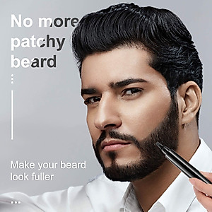 2 Pieces Microblading Eyebrow Pencil Beard Pencil Filler with a Micro-fork Tip Seamless Beard Filler Black Natural Finish Beard Pencil for Enhancing Beard, Moustache, Eyebrows Color and Shape