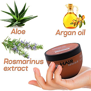 BINGO HAIR CARE Moroccan Argan Oil Shampoo, Conditioner and Hair Mask Set