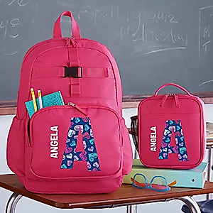 Let's Make Memories Personalized Kids Backpack with Lunch Box (Optional) - Pink, Flowers
