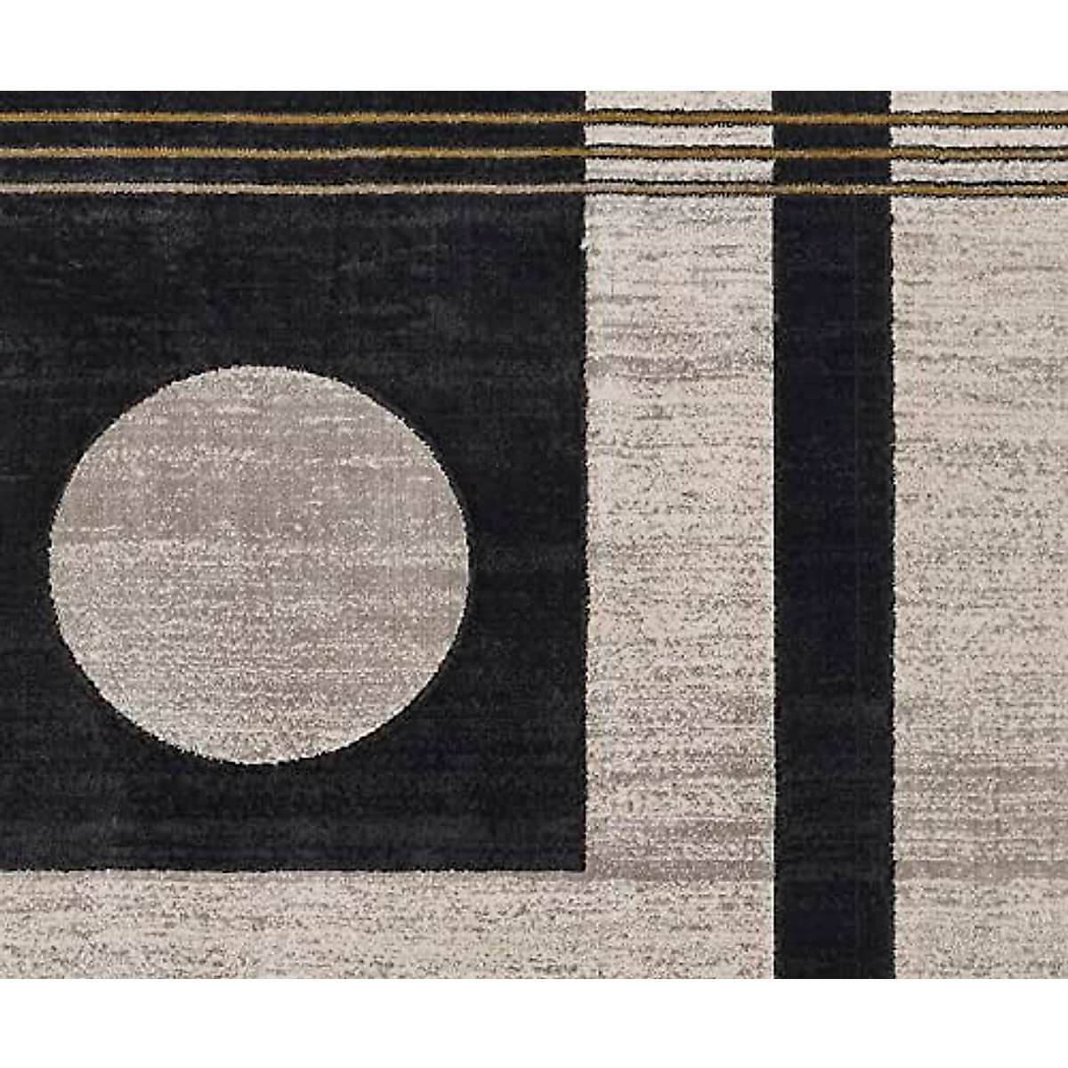 Momeni Edition Geometric Polyester Charcoal Area Rug, 7'9" x 9'10" Sized Rug for Living Room, Bedroom, Dining Room, and Kitchen