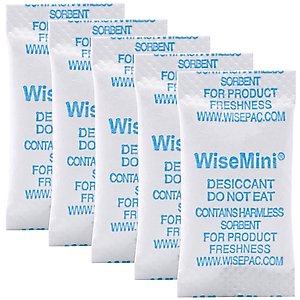 Wisesorb Silica Gel Packets, 0.5 Gram 200 Silica Packets, Food Grade Dessicant, Dessicant Packs, Silica Gel for Food, Moisture Packets for Food Storage