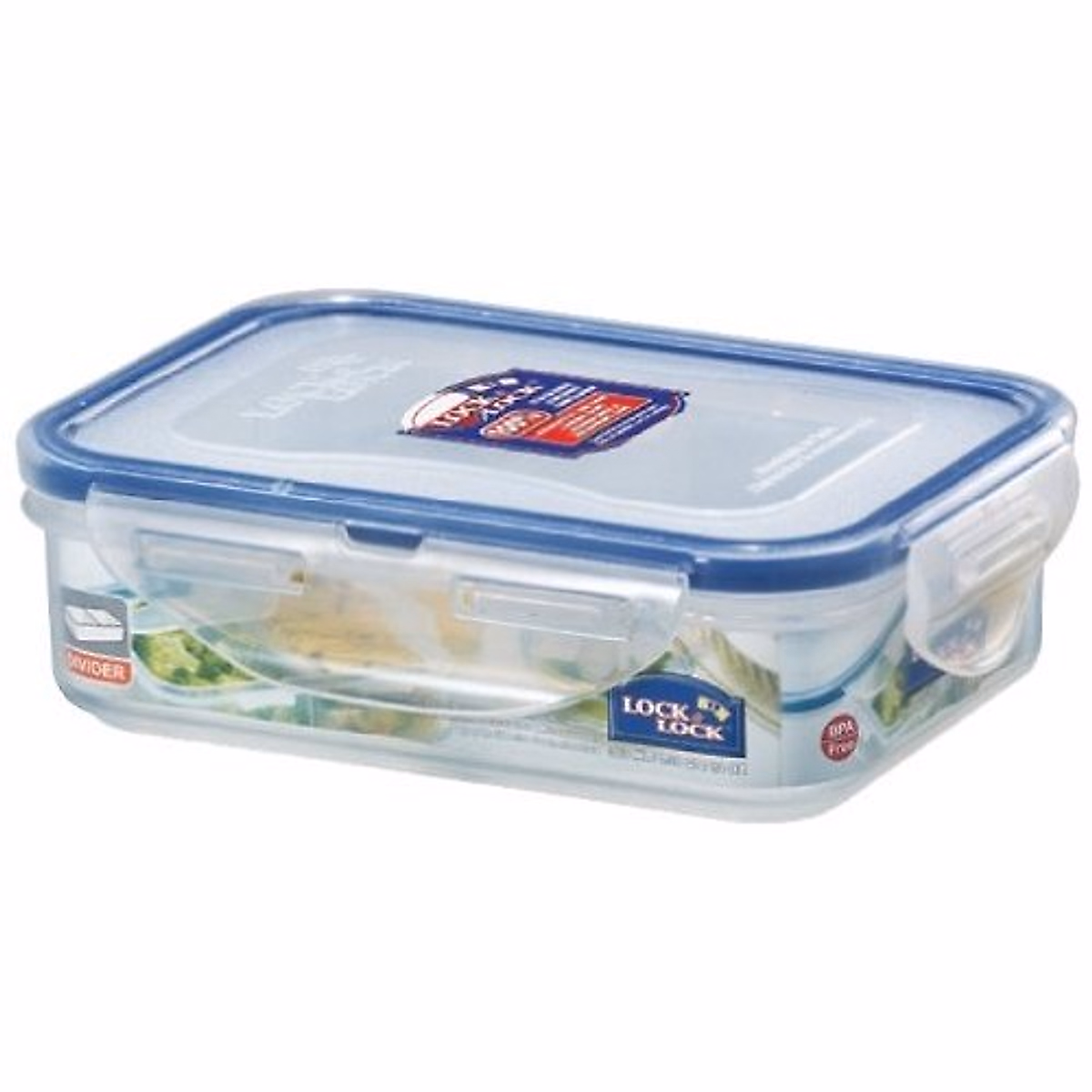 Lock & Lock, No BPA, Water Tight, Food Container, with 2 Divider Cups, 1.5-cup, 12-oz, Pack of 4, HPL810C