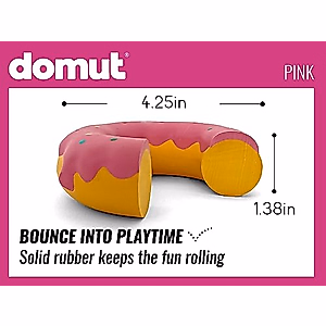 Donut Dog Toys - Dog Toys for Aggressive Chewers - Durable Dog Chew Toy - Rubber Dog Toys for Medium, Large Dogs - Tough Dog Toys - Heavy Duty Dog Toy - Dog Birthday Gift (1 x Pink)