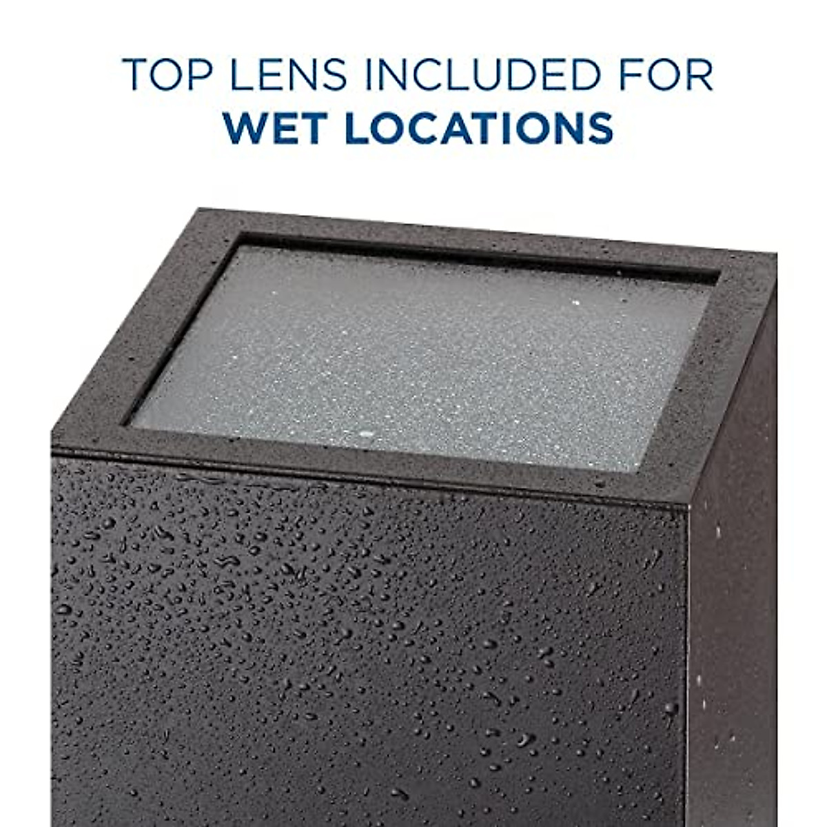 Outdoor 6 in.LED Square Cast Aluminum Modern Cylinder with Up and Down Light Wall Lantern Antique Bronze