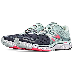 New Balance Women's 1260v6 Running Shoe, Pink/White, 7 D US