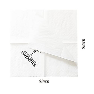 SharkBliss Death To My Twenties Cocktail Napkins, 50 Pack RIP Twenties Death to My 20s Dirty 30 Birthday Paper Cocktail Beverage Napkins in Bulk for 30th Birthday | 2-Ply, 5x5" (Death To My 20s)