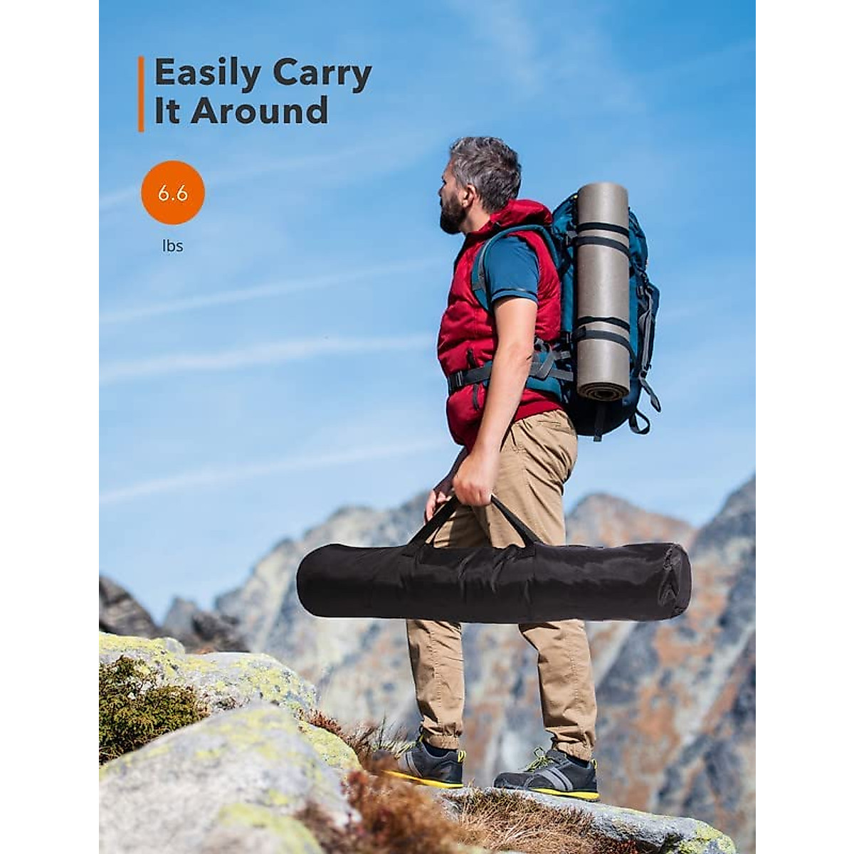 HYZ 100 inch Freestanding Projection Screen, Portable Front & Rear Projection Screen, 4K HD 16:9 Polyester Fabric Screen Outdoors and Indoors, Setup in Minutes, Home Theater, Presentation