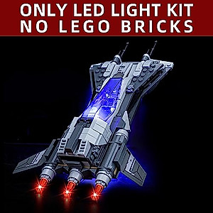 Bourvill LED Lights Kit for Lego Star Wars Pirate Snub Fighter 75346 - Lights Set Compatible with Lego 75346 Set -Classic Version (Lights Kit Without Model)