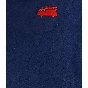 Carter's Baby Boys' 2 Piece Playwear Sets (Baby Navy with Firetrucks, 12 Months)