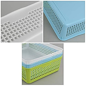 Ucake A4 Paper Storage Baskets, Plastic File Storage Tray Basket, 6 Pack