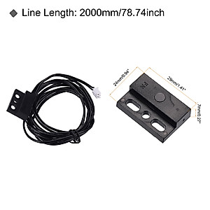 MECCANIXITY Ice Full Switch Sensor for Ice Maker Magnet Door Panel Switch 200cm Line Length Black