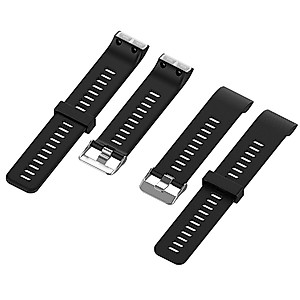 Meifox Compatible with Garmin Forerunner 35 Band,Solf Silicone Replacement Bands for Garmin Forerunner 35 Watch (Black1)