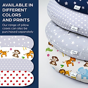 Niimo XXL Pregnancy Pillows for Sleeping & Feeding - 100% Cotton Maternity Pillow Cover, Machine-Washable Body Pillows for Adults, Full Body Pillow & Breastfeeding Pillow, Pregnancy Must Haves