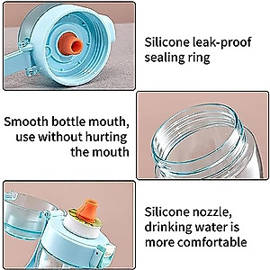 GoldenPlayer Air Bottle Up, 2023 New Upgraded Airs Up Water Bottle Starter with 7 Aerated Pods, 650ml Drinking Bottle, Water Bottle Starter Set, Leak Proof BPA Free 0 Sugar (Old blue)