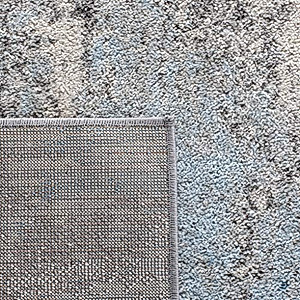 SAFAVIEH Tulum Collection 10' Square Grey/Blue TUL207F Modern Abstract Non-Shedding Living Room Bedroom Dining Home Office Area Rug