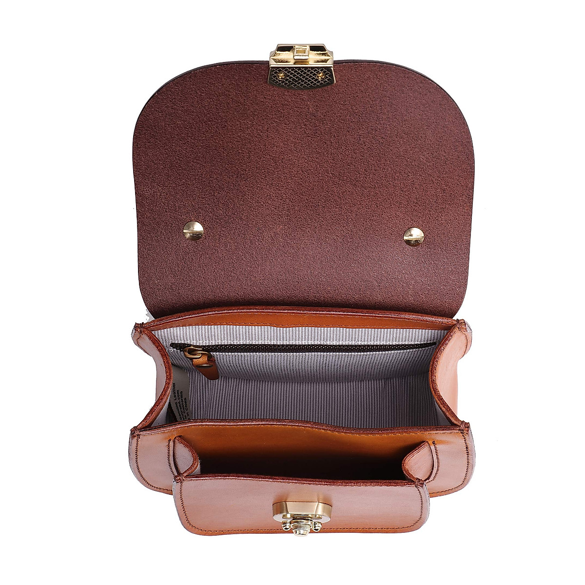 OLD TREND Genuine Leather Halibut Crossbody Bag (Cognac)