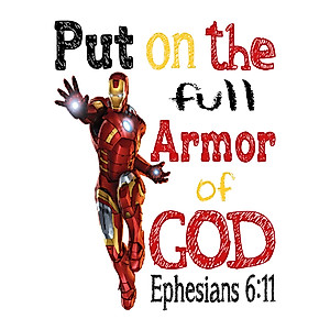 Superhero Christian Nursery Set of 4 Unframed Prints - Captain America, Hulk, Ironman and Spiderman with Bible Verses