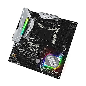 ASRock B450M STEEL LEGEND Socket AM4/ AMD Promontory B450/ DDR4/ Quad CrossFireX/ SATA3&USB3.1/ M.2/ A&GbE/ MicroATX Motherboard