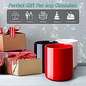 ALELION Cream White Kitchen Utensil Holder, 7.2" Extra Large Utensil Holder for Kitchen Counter, Thickenss Cooking Ceramic Utensil Crock for Utensils, Housewarming Wedding Gifts for Kitchen Decor