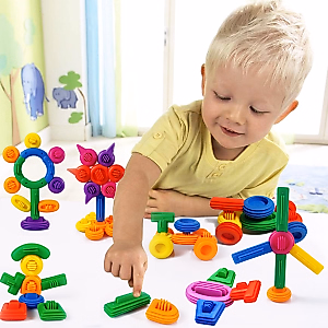 RAINBOW TOYFROG STEM Builder Toys Kit|3D Educational Construction Engineering Building Blocks for Boys and Girls Ages 3 4 5 6 7 8 9 10 Years Old|Best STEM Activities for Kids Ages 3-5.