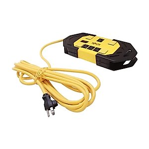 Tripp Lite Power IT! Safety Power Strip with Safety Covers, 8 OUTLETS, 15 FT Cord, Yellow/Black