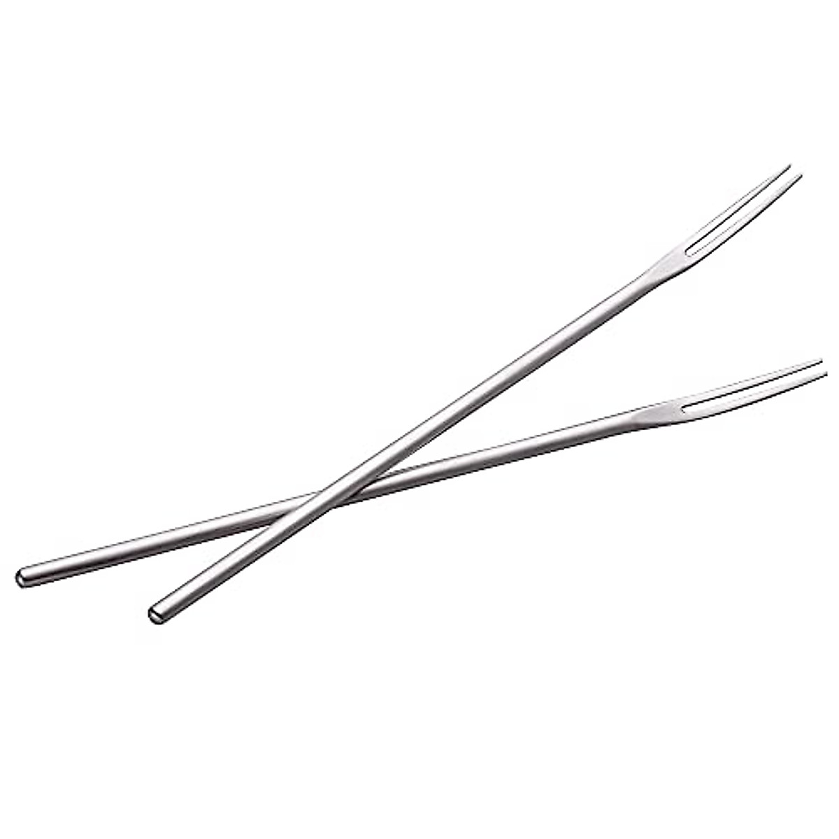 IMEEA Pickle Forks 8.85-Inch Long Handle Olive Fork Picks SUS304 Stainless Steel Pickle Forks for Jar, Set of 2