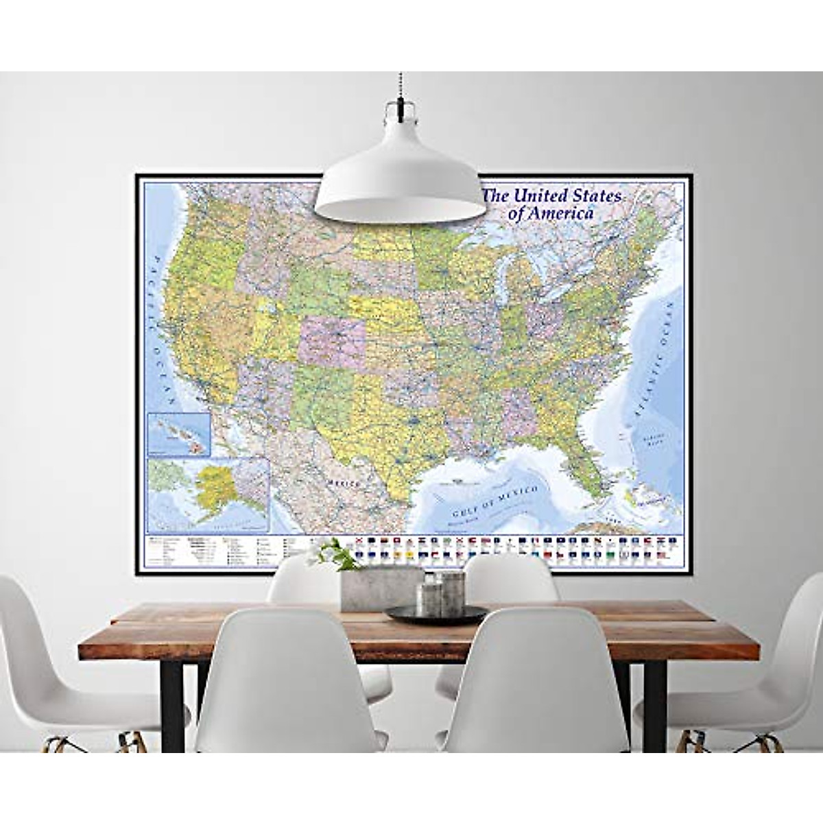 XXL USA Map Premium Poster Giant America Map with all States 55" x 39" MAPS IN MINUTESÙ (55"x39")