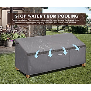 PATIOASIS Outdoor Furniture Cover Waterproof for Loveseat, 2-3 Seater Hampton Bay Patio Sofa Covers 79in L x 37in W x 35in H 600D Durable Patio Lawn Wicker Loveseat Covers