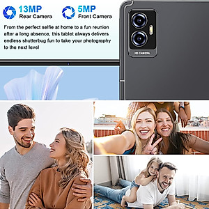Tablet Android 13 Tablet PC 11 inch tablet Latest with 16GB+256GB+1TB Expand, 8600mAh, Support, Octa-Core 2.0 GHz, 5G WiFi, Dual Camera, Bluetooth 5.0, HD Screen Tablet with Keyboard and Mouse - Grey