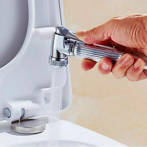 Handheld Toilet Bidet Sprayer for Toilet-Adjustable Water Pressure Control with Bidet Hose for Feminine Wash,Zinc Alloy Shower Head(Silver)