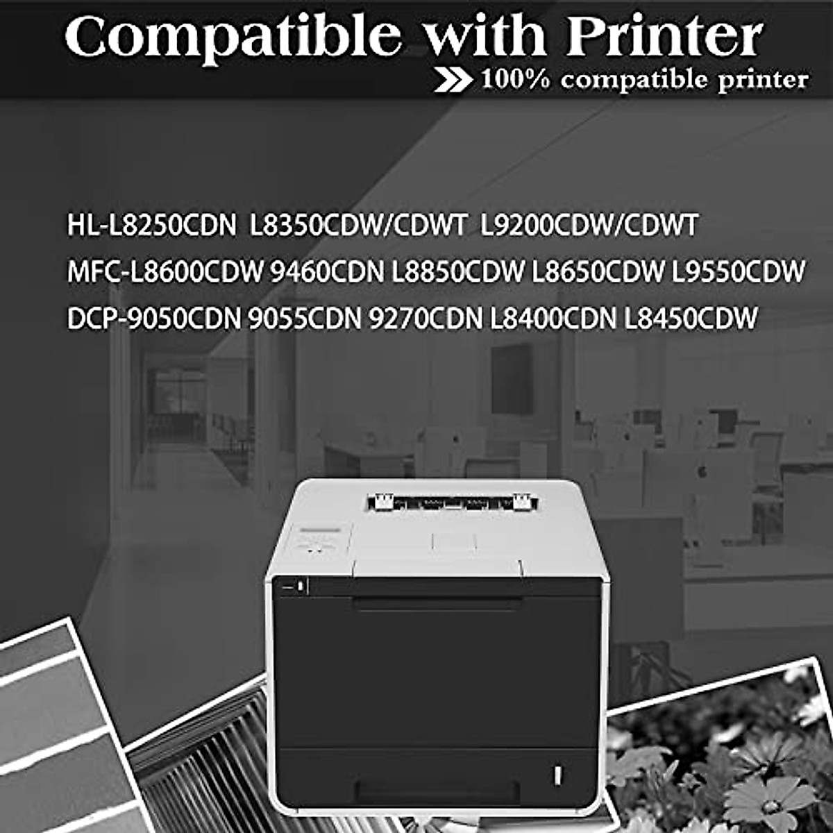 Compatible 1-Black TN339 TN-339 TN339BK Toner Cartridge Replacement for Brother TN 339 HL-L8350CDW HL-L8250CDN HL-L8350CDWT MFC-L8850CDW MFC-L8600CDW Printer Cartridge