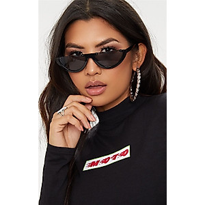 GIFIORE Retro Cat Eye Sunglasses Vintage Semi Rimless Frame Cateye Sun Glasses UV Protection