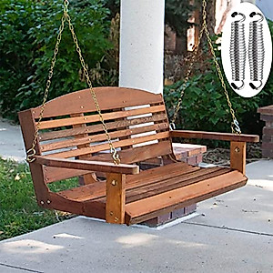 Porch Swing Springs Heavy Duty - 1600Lbs Silver Hammock Chair Spring,Hanger Ceiling Mount Spring(Pack of 2)