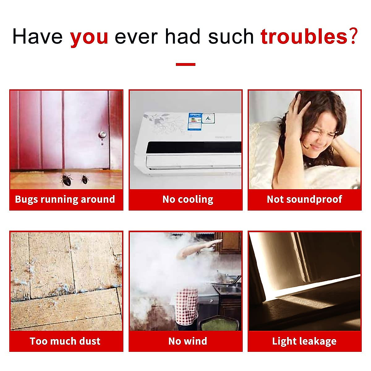 Door Draft Stopper, Cuttable Weather Stripping Door Seal, Strong Adhesive Door Sweep for Exterior and Interior Doors 39” Length(White)