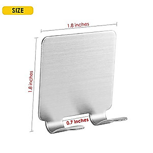 Yicidoyo Razor Holder for Shower,No Damage Self Adhesive Hooks (8pcs Upgraded,Sticky Wall Hooks for Hanging),Stainless Steel Washcloth Holder for Shower Hanger Towel Loofah Bathroom