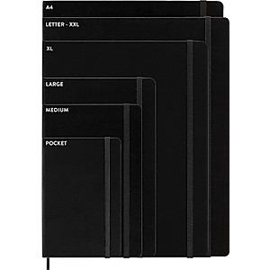 Moleskine Cahier Journal, Soft Cover, Pocket (3.5" x 5.5") Ruled/Lined, Black, 64 Pages (Set of 3)