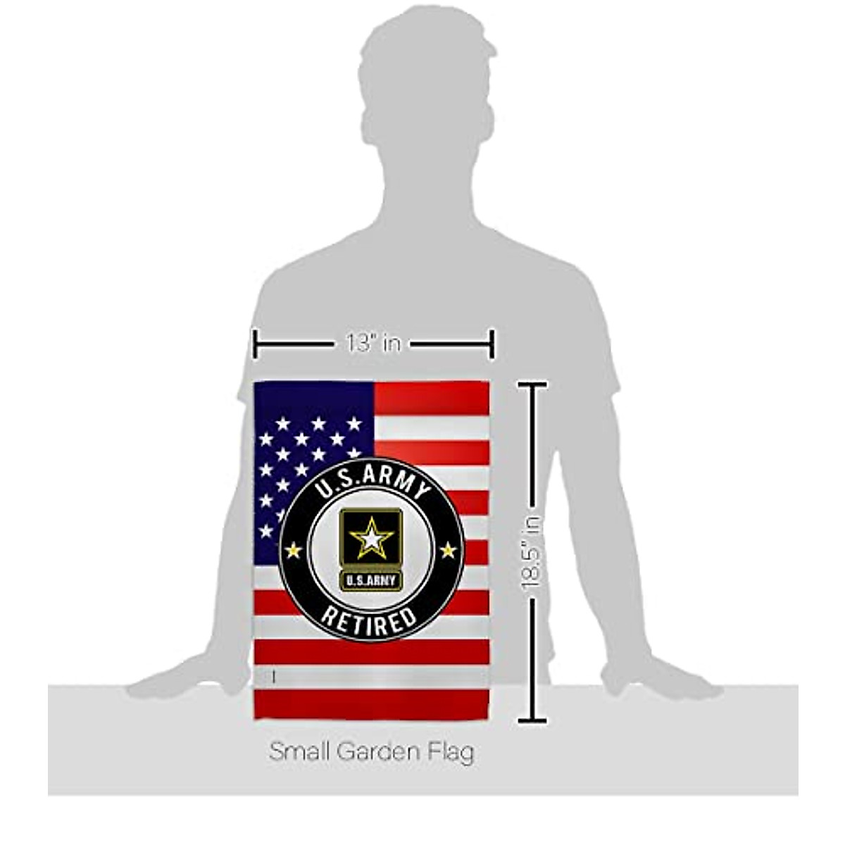 US MILITARY United State Army Garden Flag Armed Forces Rangers American Military Veteran Retire House Decoration Banner Small Yard Gift Double-Sided, Made in USA