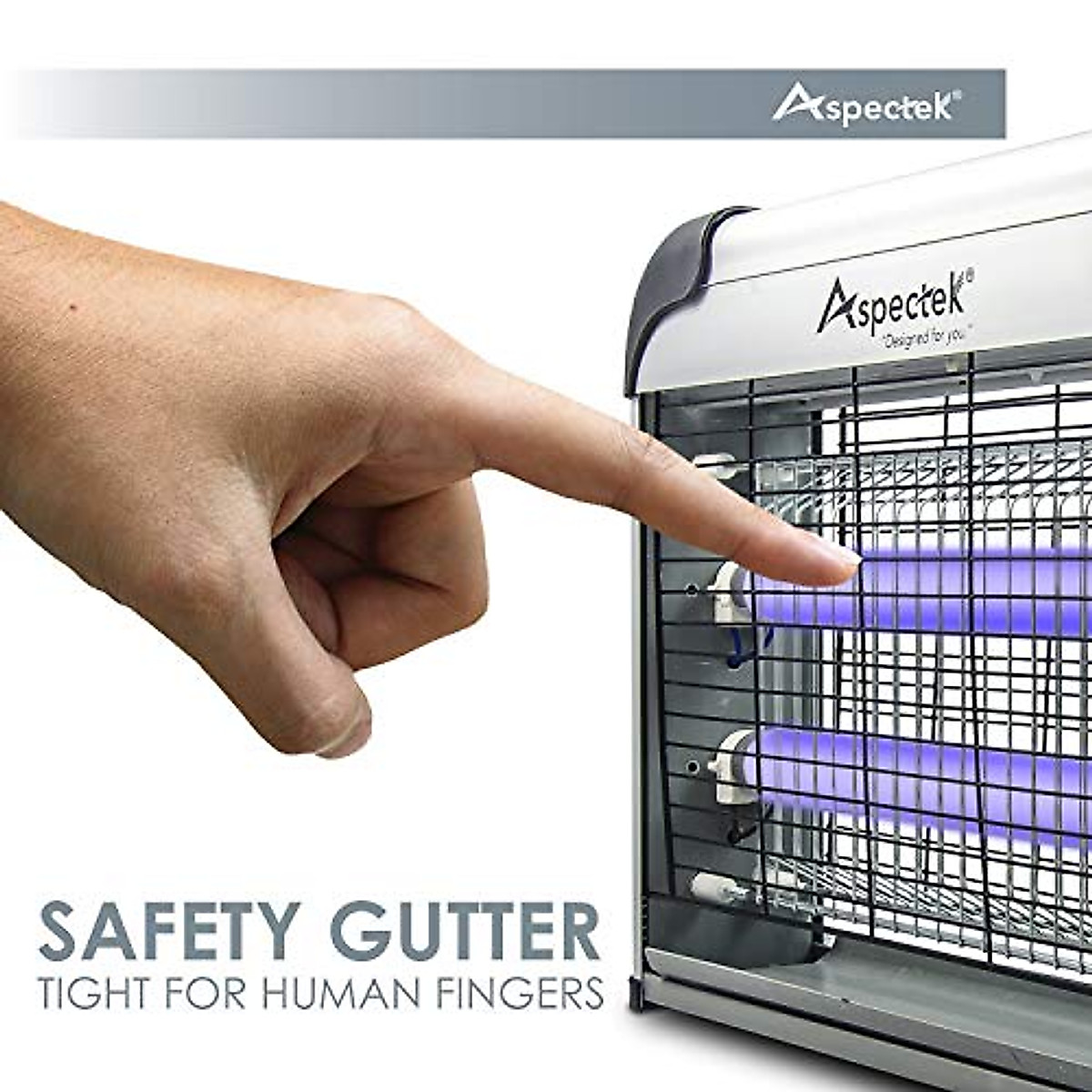 Aspectek 20W Electric Indoor Bug Zapper, Mosquito, Moth, Wasp, Insect Killer, Fly Zapper, Bug Lamp Light for Home, Restaurant, Office Use with Protection Mesh Film. Efficient & Effective