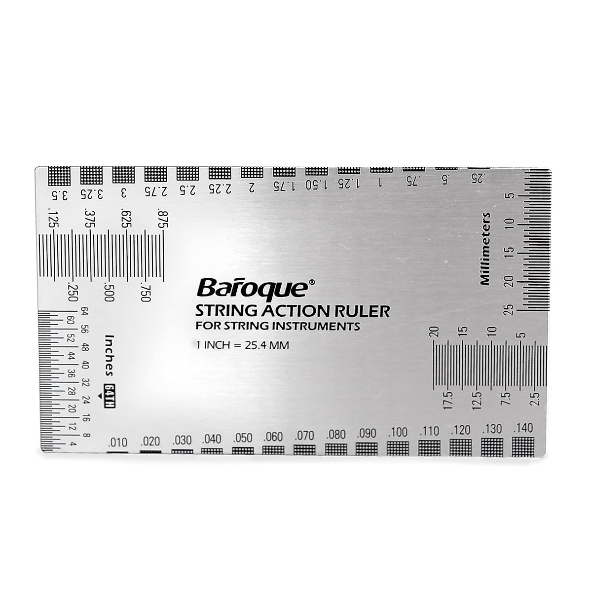 String Action Ruler Gauge Tool for Electric Bass and Acoustic Guitar