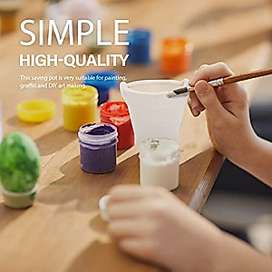 WIAMEE 1 Set DIY Coloring Flower Pot Painting Pigment with Mixing Plate DIY Graffiti Planter Pot with Brush Pen DIY Handicrafts Bonsai for Home Office Garden